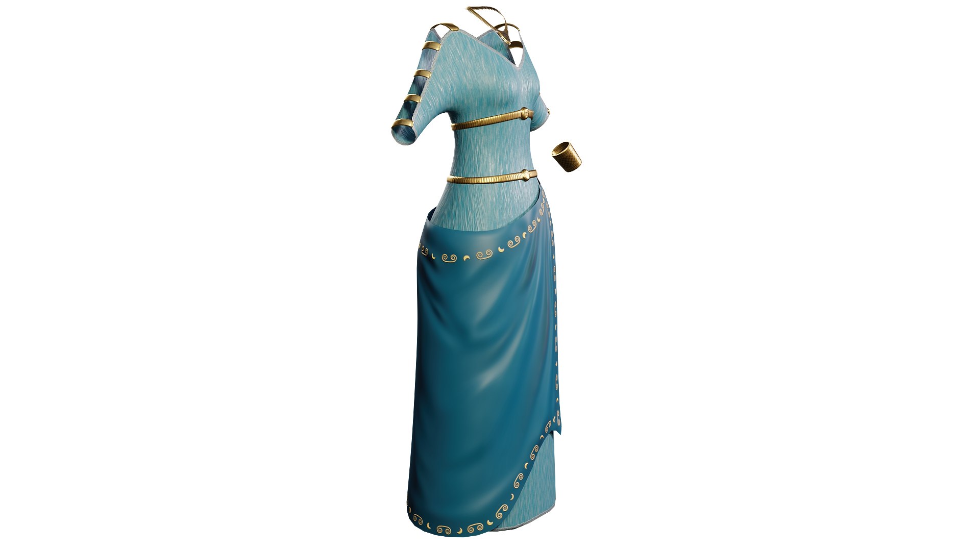 3D model Ancient Greek Woman Dress - TurboSquid 1916472