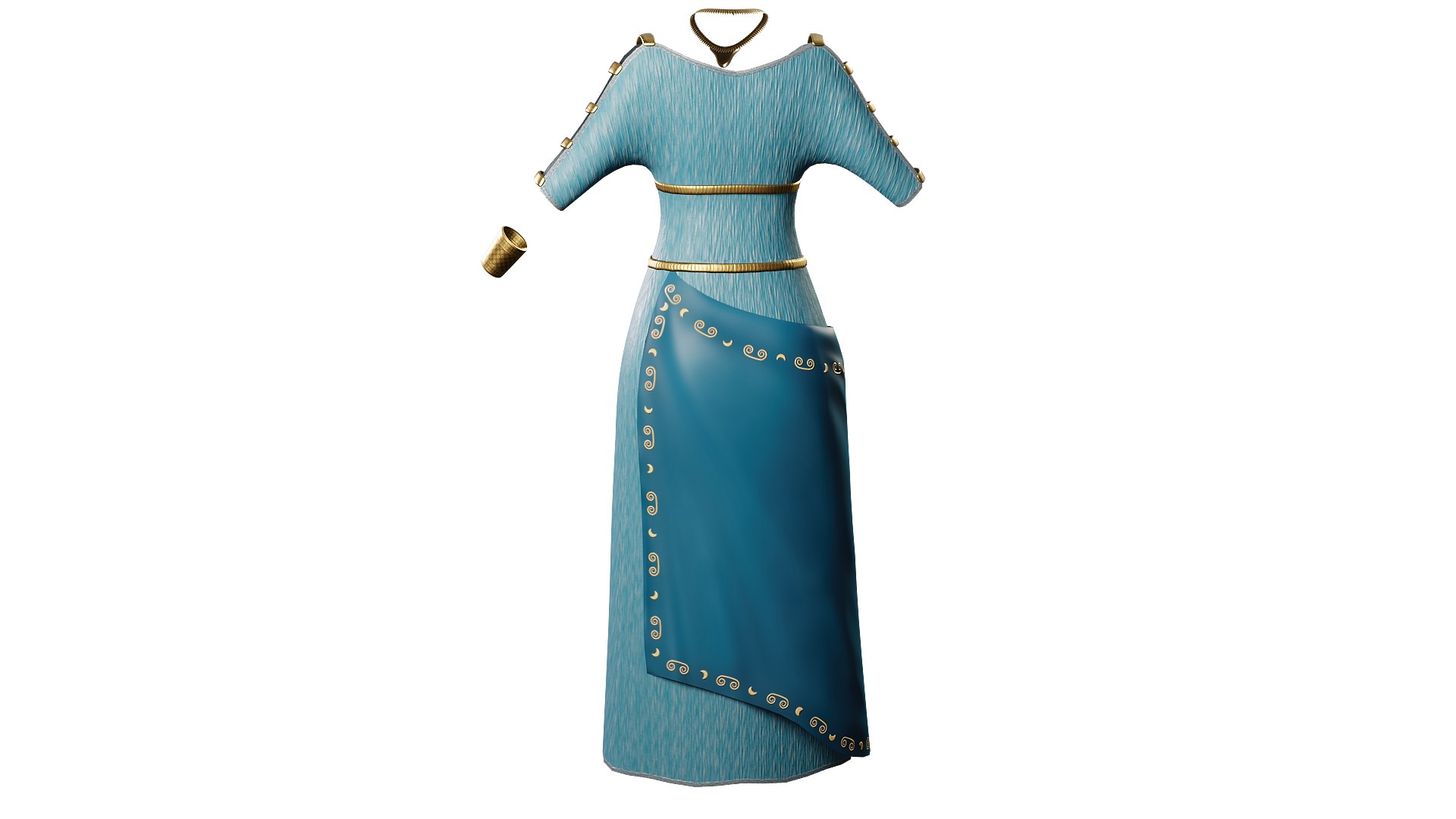 3D Model Ancient Greek Woman Dress - TurboSquid 1916472