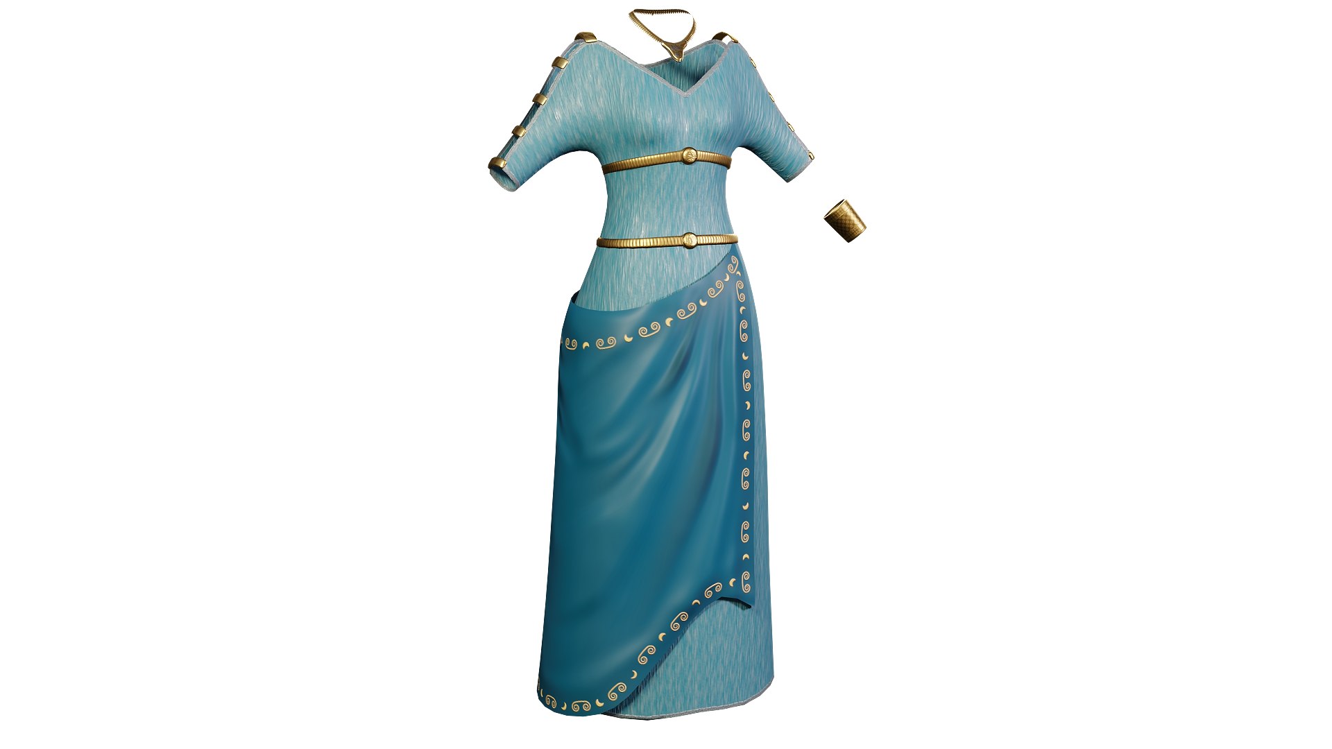 3D Model Ancient Greek Woman Dress - TurboSquid 1916472