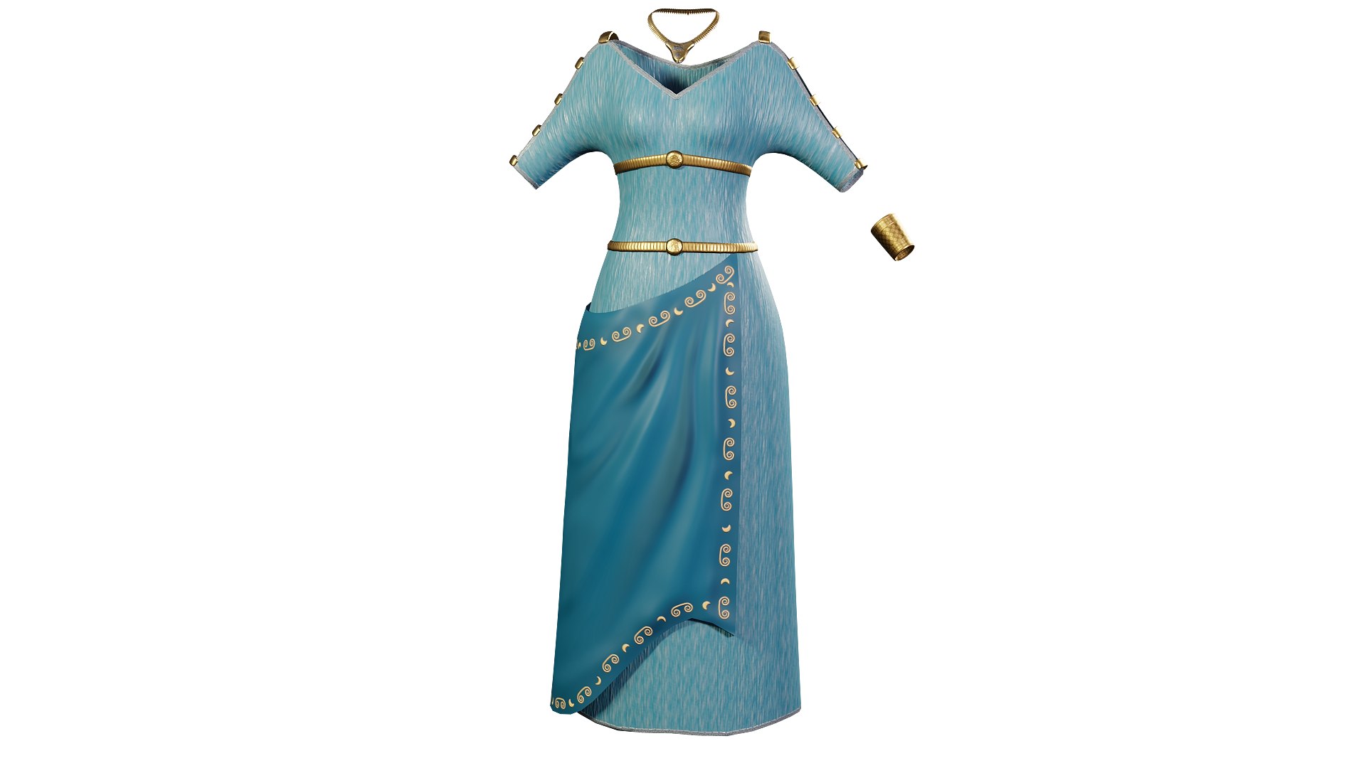 3D Model Ancient Greek Woman Dress - TurboSquid 1916472