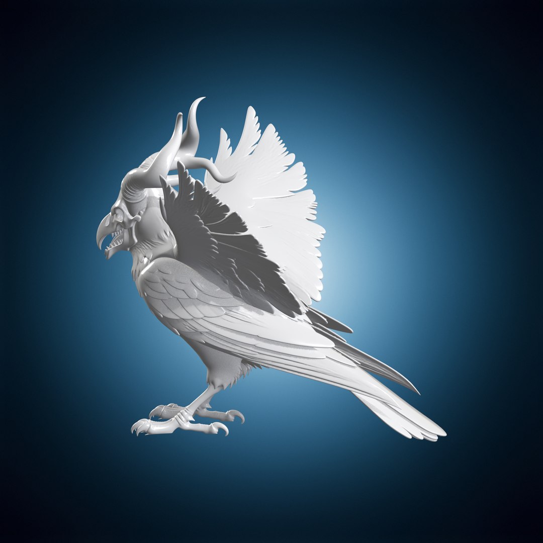 Ram Skull Raven Perch 3D Print Model 3D - TurboSquid 2548808