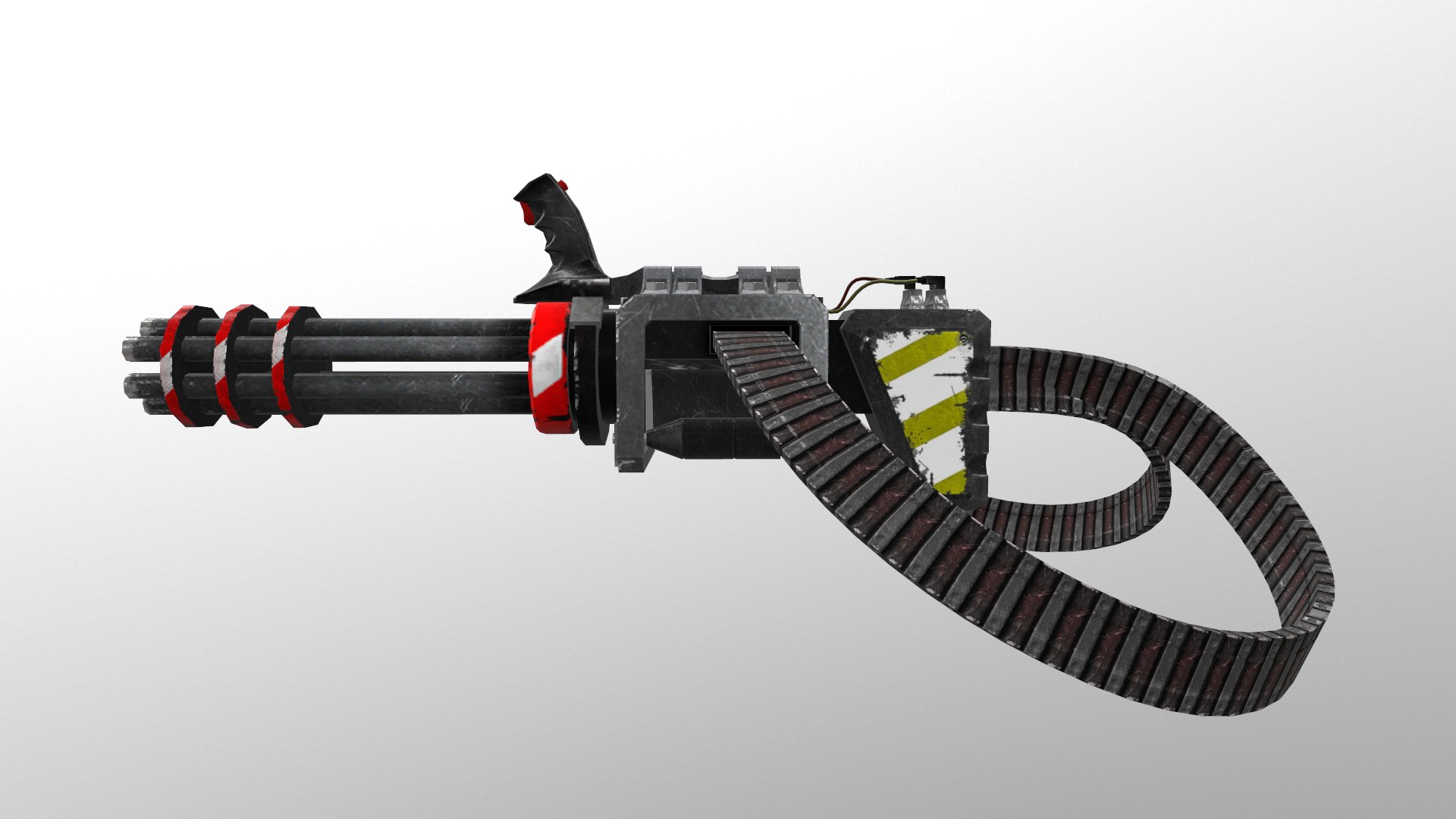 Hand Gatling Gun Level 3 3D - TurboSquid 2191305