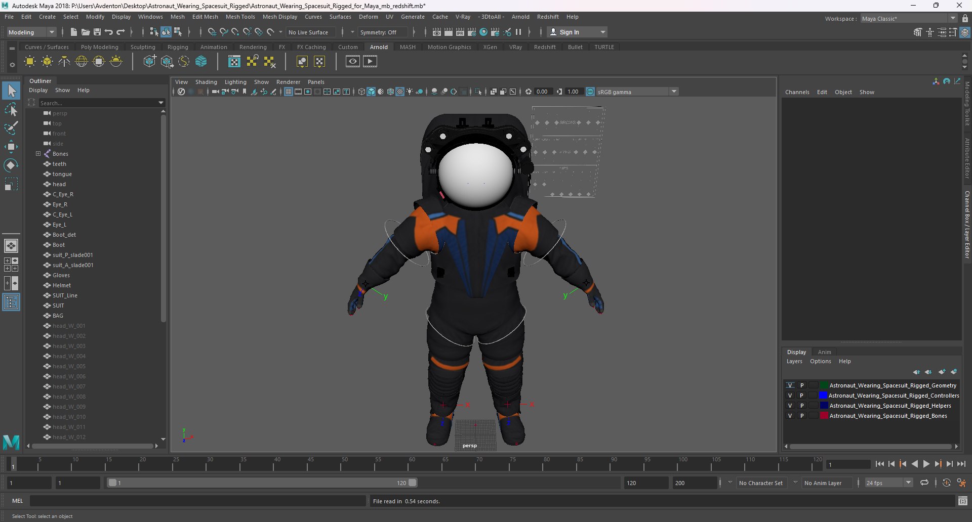 Astronaut Wearing Spacesuit Rigged For Maya 3D Model - TurboSquid 2314248