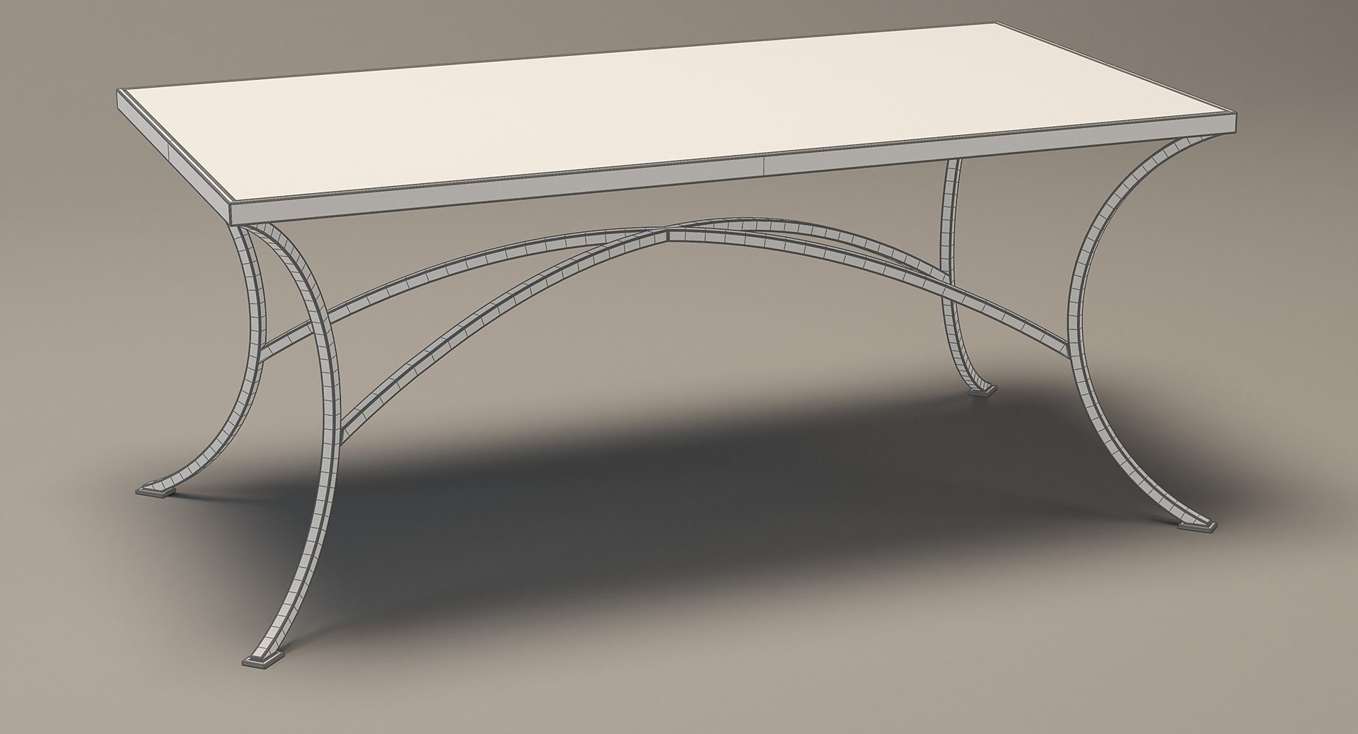 3D rectangle coffee table metal - TurboSquid 1392050