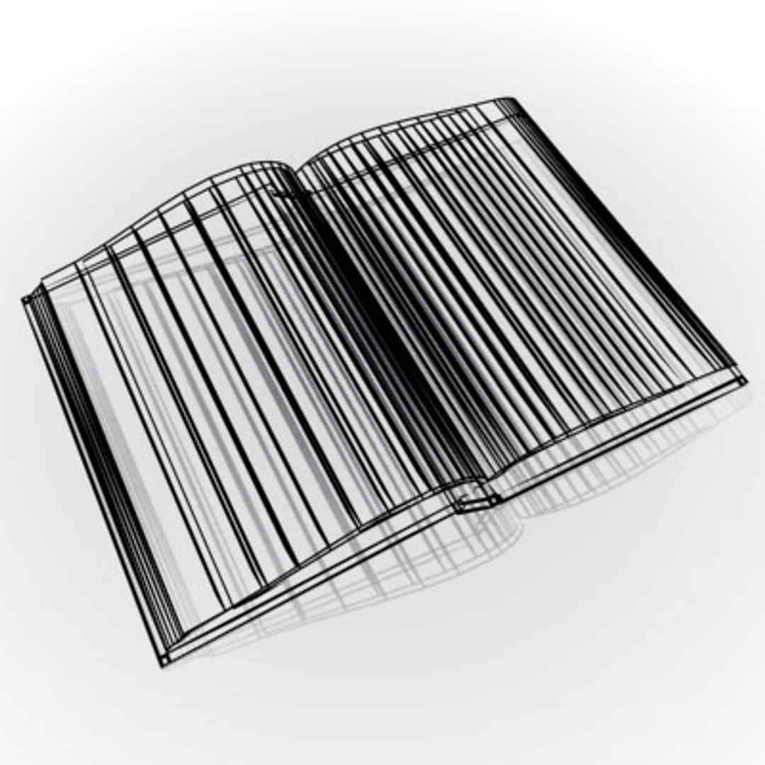 3d simple opened book model