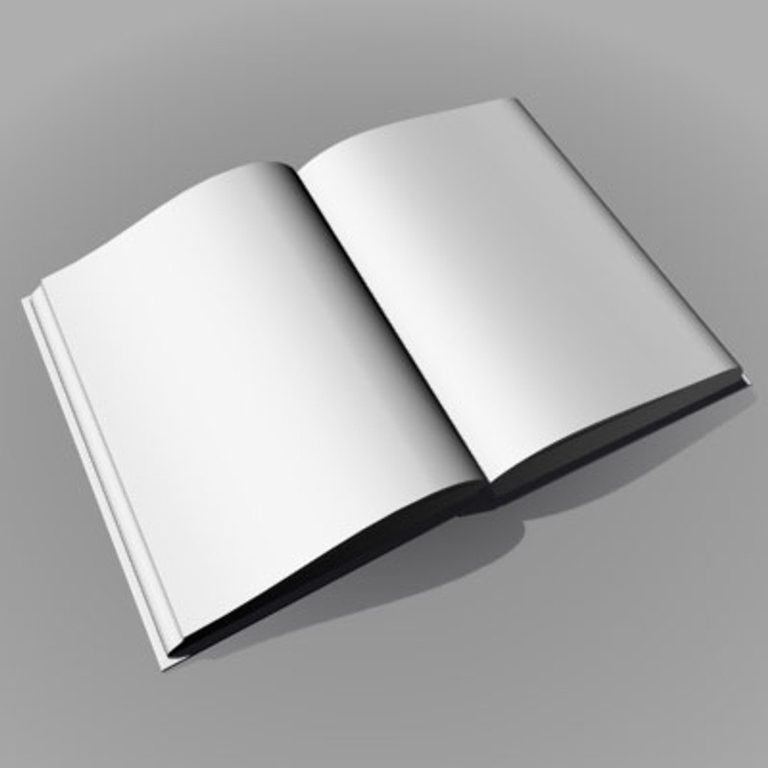 3d Simple Opened Book Model