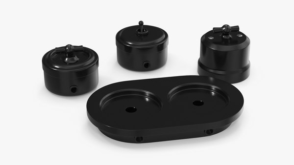 modelo 3d Electrical Retro Switches Ceramic Black - TurboSquid 2051070