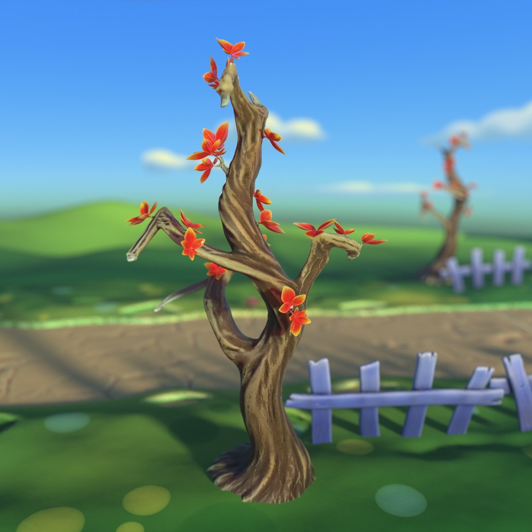 Cartoon tree 3D model - TurboSquid 1439856