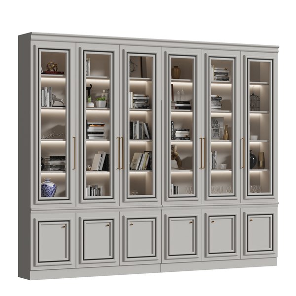 3D модель Неоклассический шкаф с декором - TurboSquid 1782718