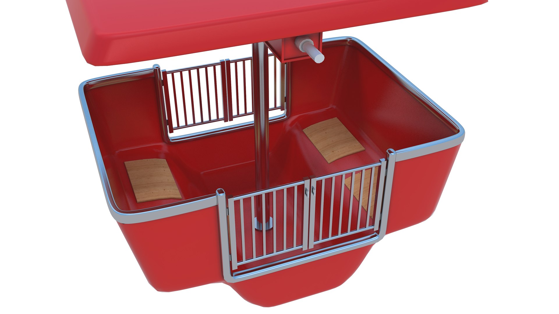 3D Ferris Wheel Car - Red - TurboSquid 1910275