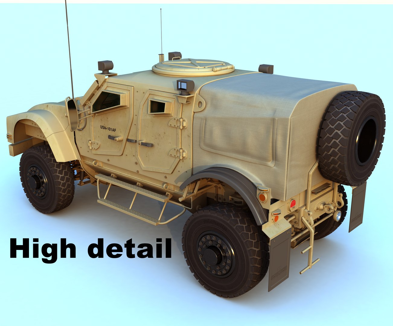 M-atv Military Vehicle 3d Max