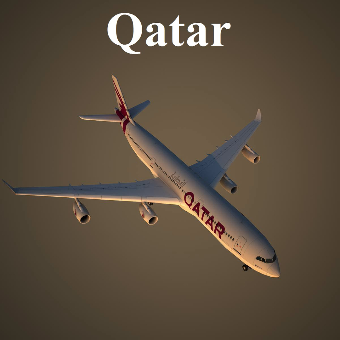 3ds Max Airbus Qatar Qtr