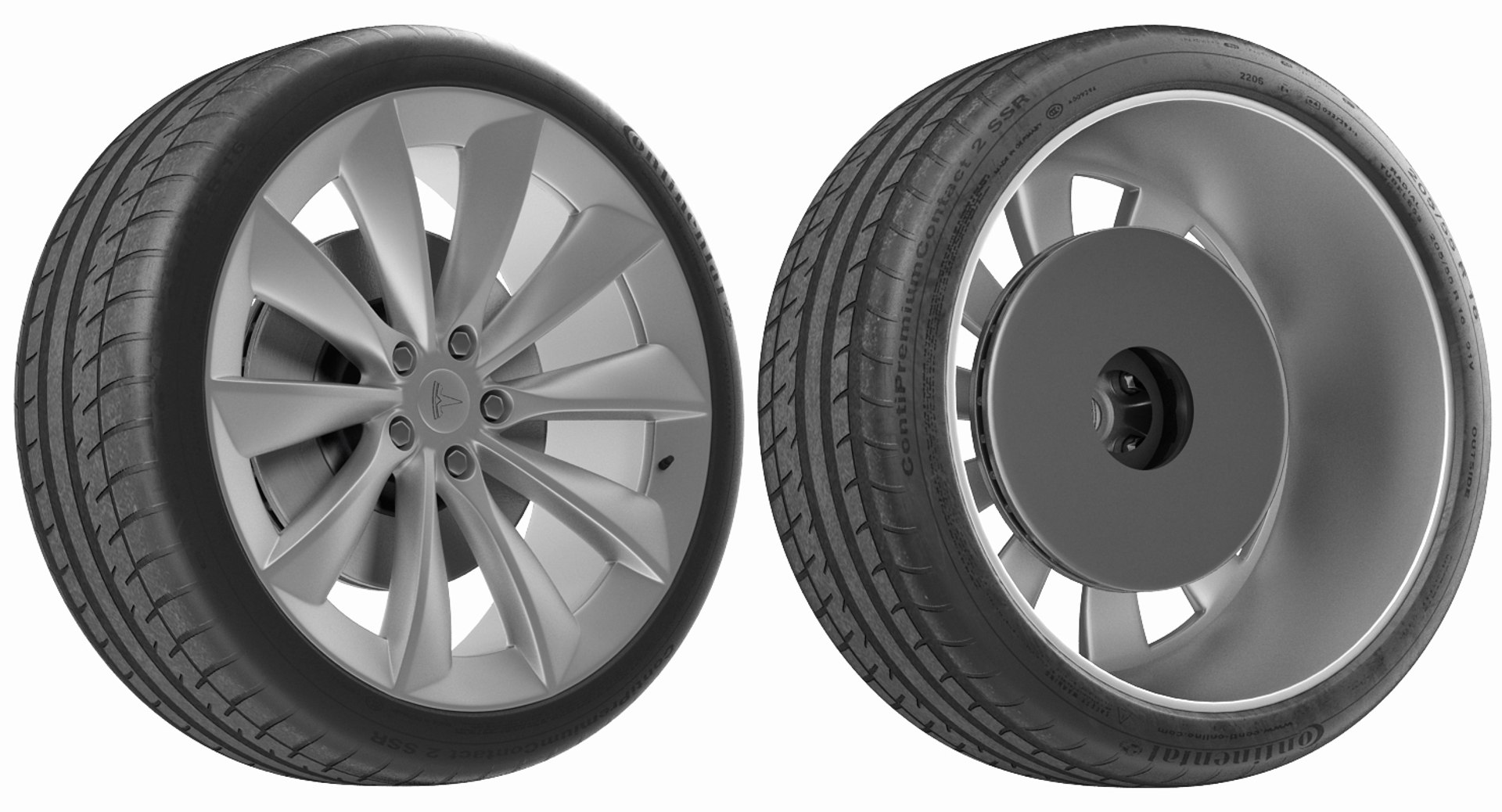 3D Model Tesla Silver Turbine Wheel | 1143480 | TurboSquid