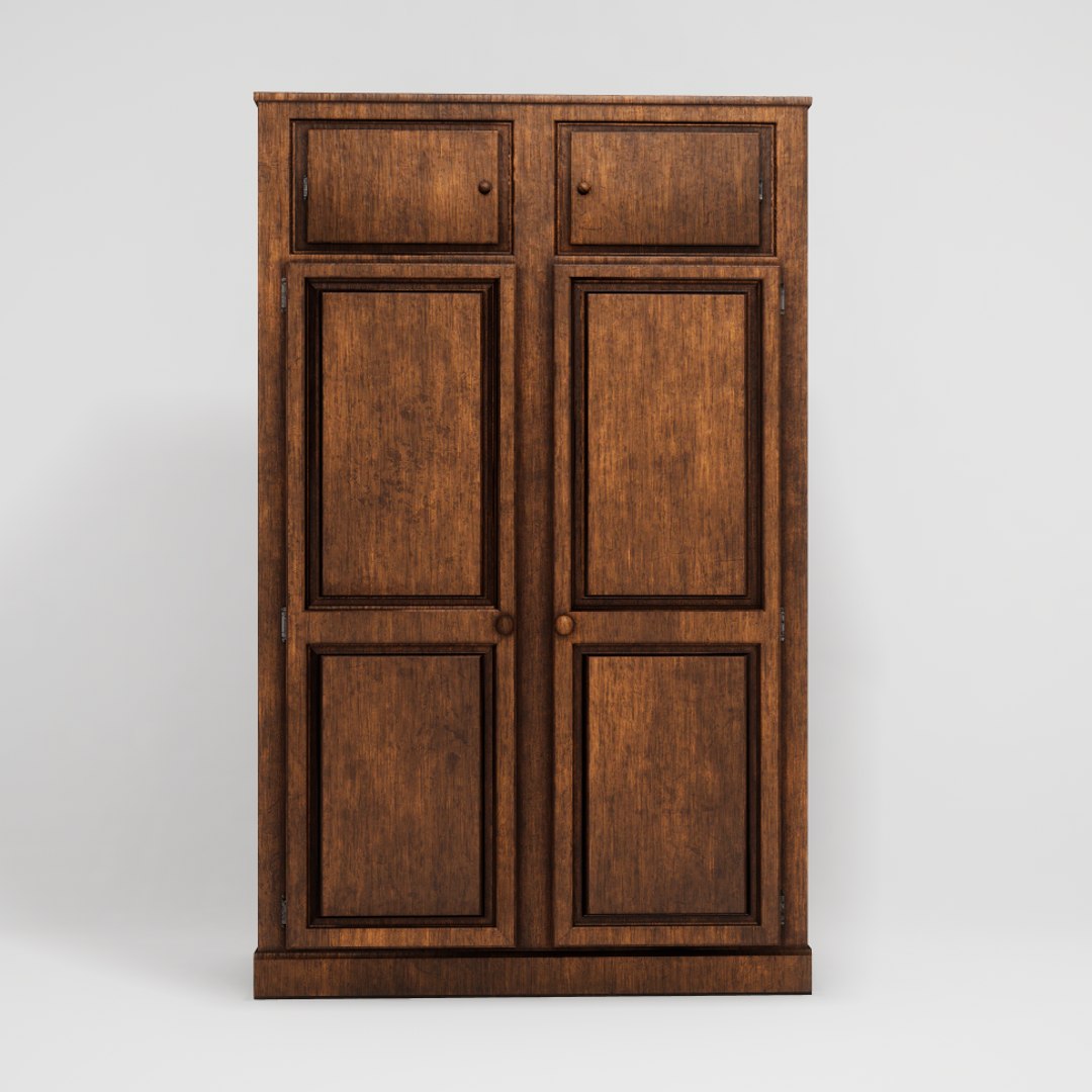 3D realistic wooden closet - TurboSquid 1359299