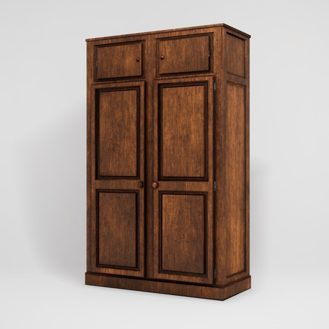 3D realistic wooden closet - TurboSquid 1359299