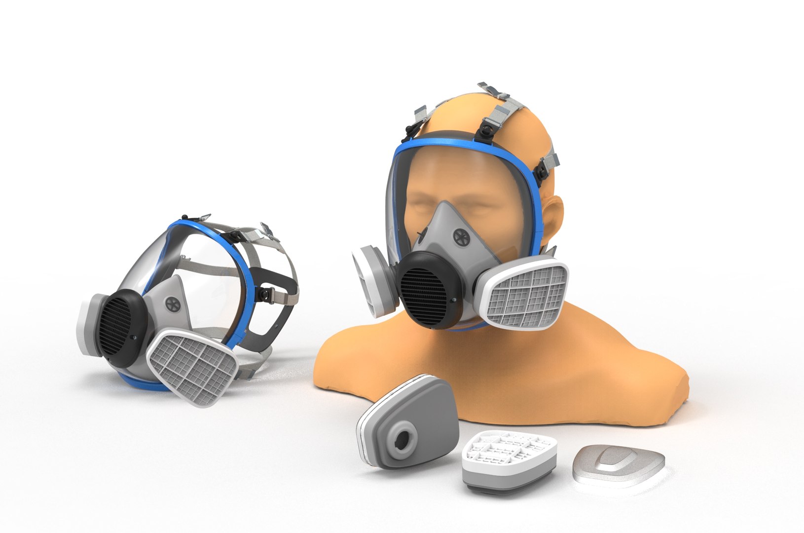 Respirator mask 3D model - TurboSquid 1549290
