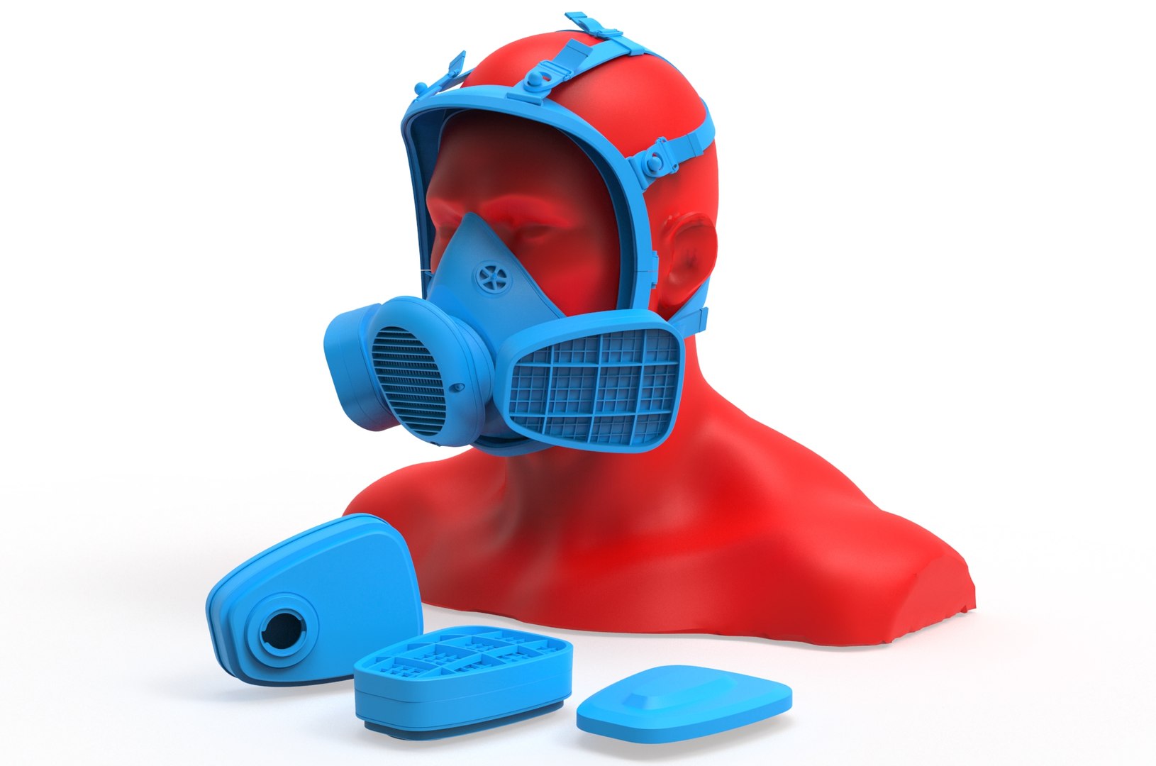 Respirator mask 3D model - TurboSquid 1549290