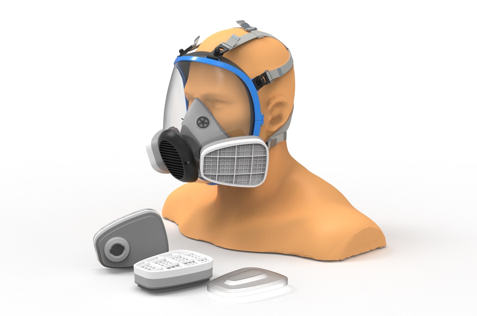 Respirator mask 3D model - TurboSquid 1549290