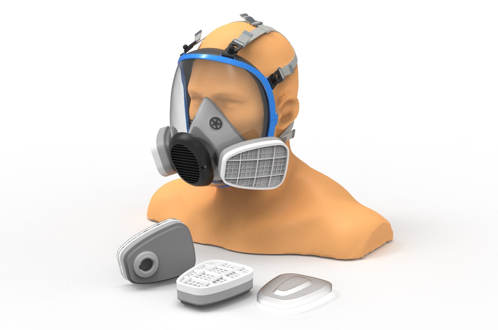 Respirator mask 3D model - TurboSquid 1549290