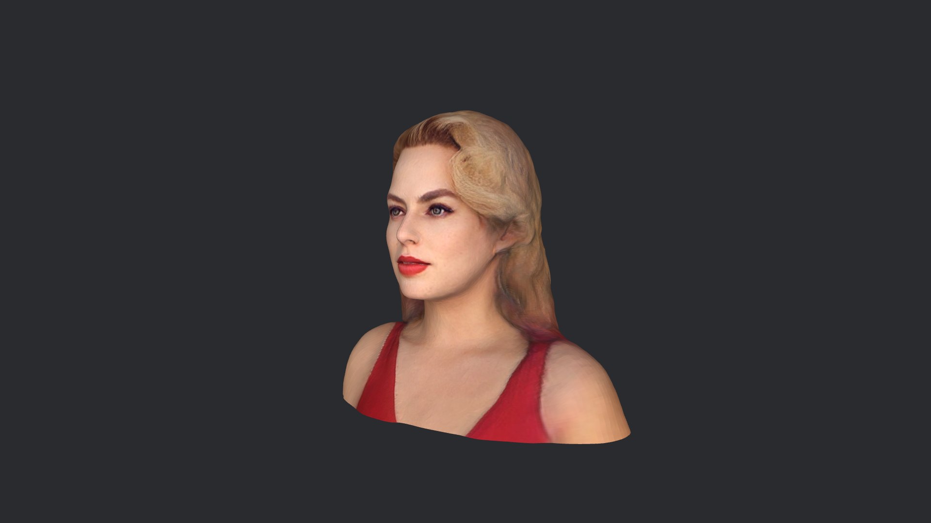 3D Margot Robbie- Realistic Bust Head Ready 3d Model Model - TurboSquid ...