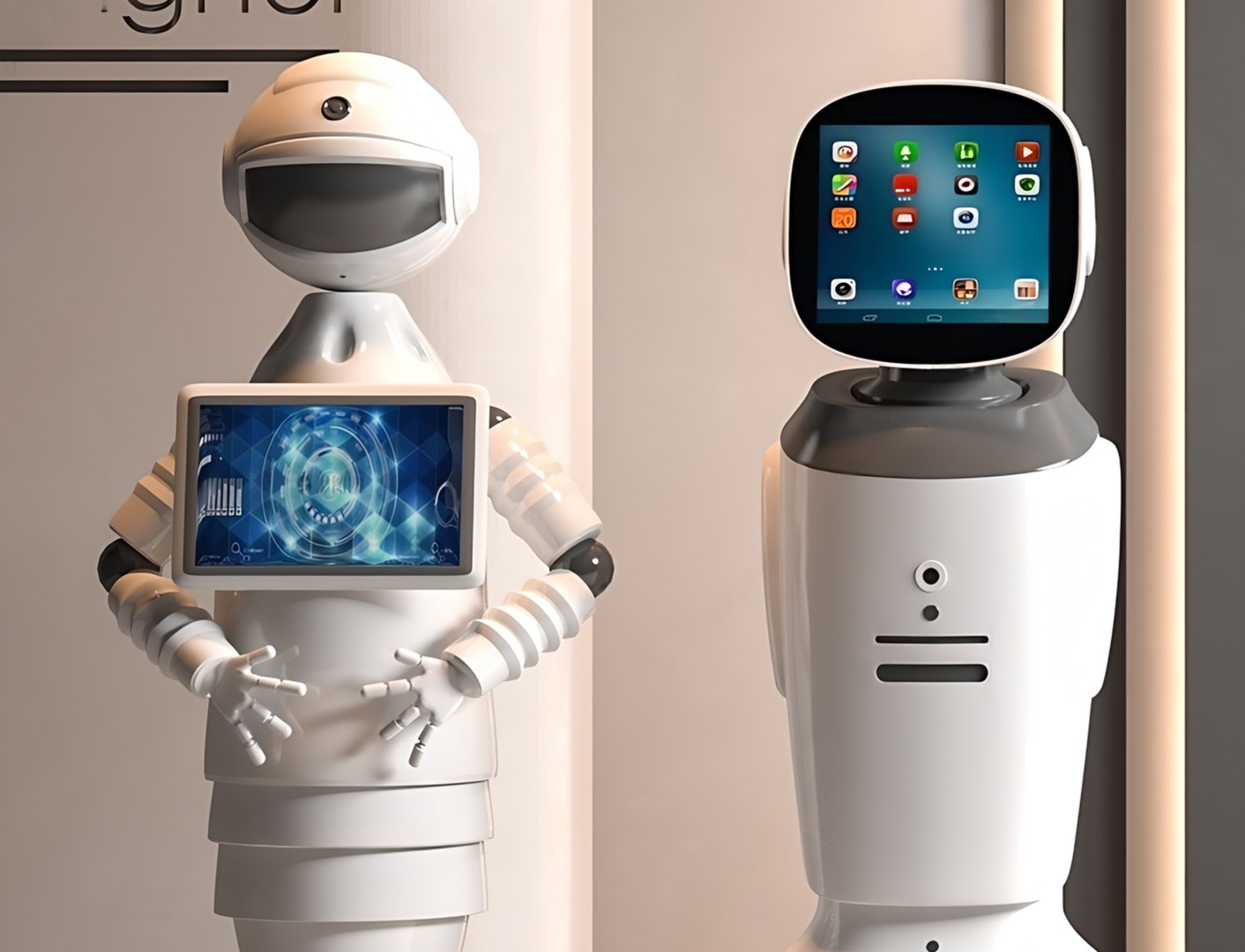 3D Robots Collection Intelligent Robot Smart Robot Humanoid Robot ...