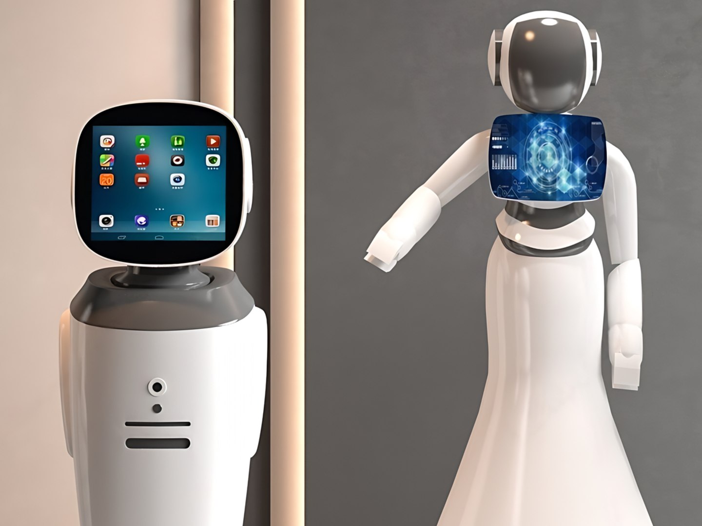 3D Robots Collection Intelligent Robot Smart Robot Humanoid Robot ...