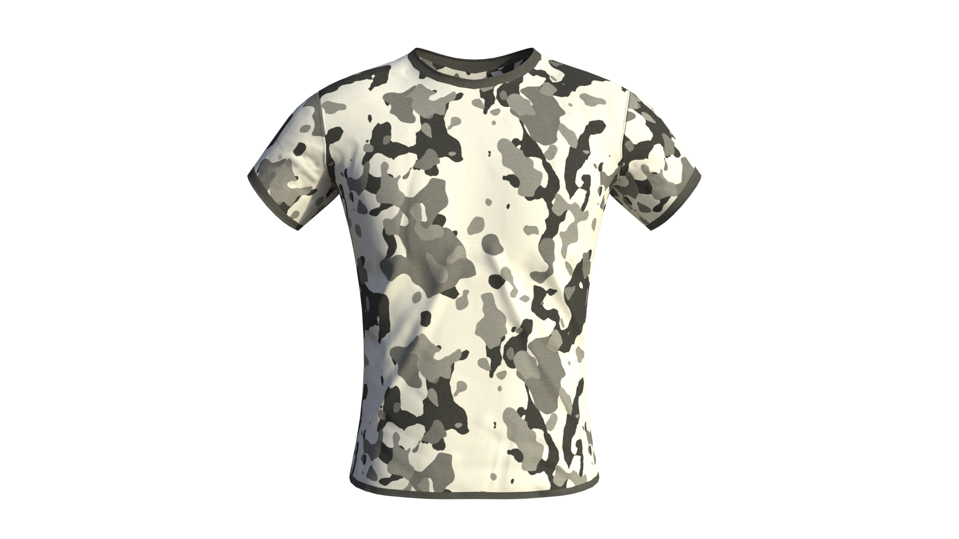 3D Model Realistic Arctic Camouflage T-shirt - TurboSquid 1473906