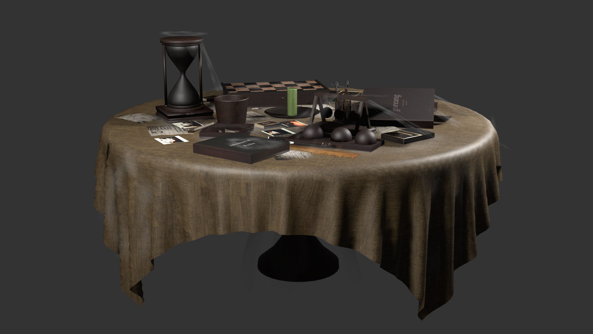 Classic Wooden Vintage Table Low Poly 3D model - TurboSquid 1989769
