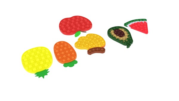 3D Fruits Pop It Fidget Toys Set - TurboSquid 1765289