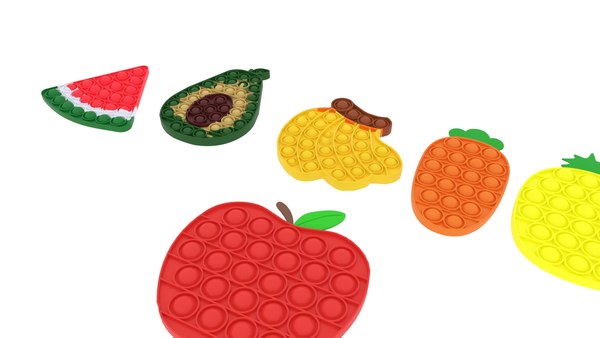 3D Fruits Pop It Fidget Toys Set - TurboSquid 1765289