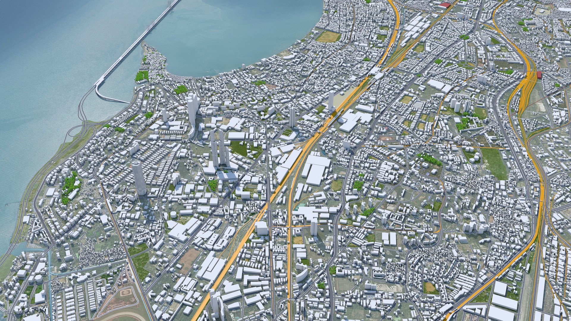 3D Model Mumbai Downtown India - TurboSquid 1989414