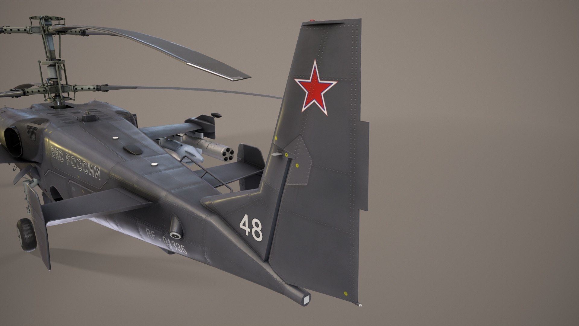 3D Kamov Ka-52 Alligator Dark Basic Animation Model - TurboSquid 1979620