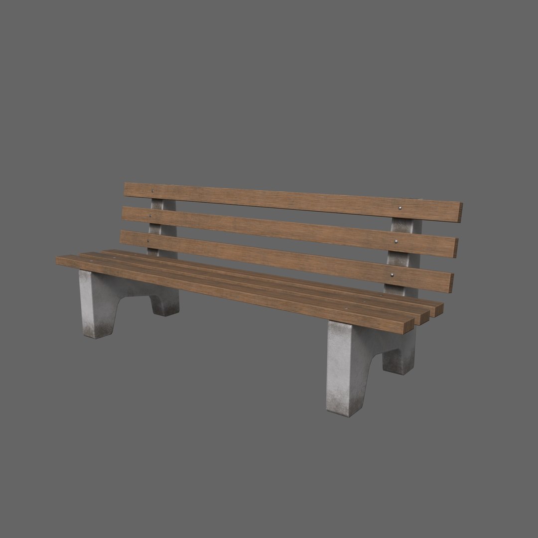 3D Bench 2 USSR Game Ready Model - TurboSquid 2236903