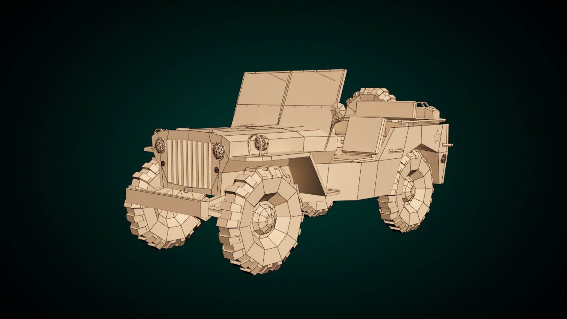 Military Jeep 3D Model - TurboSquid 1415854