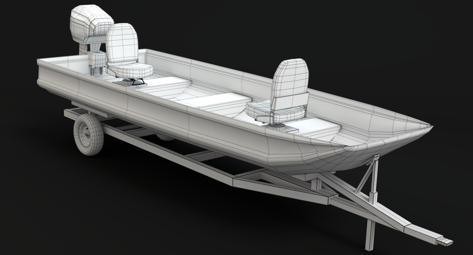 3D Jon Boat Model - TurboSquid 1233403