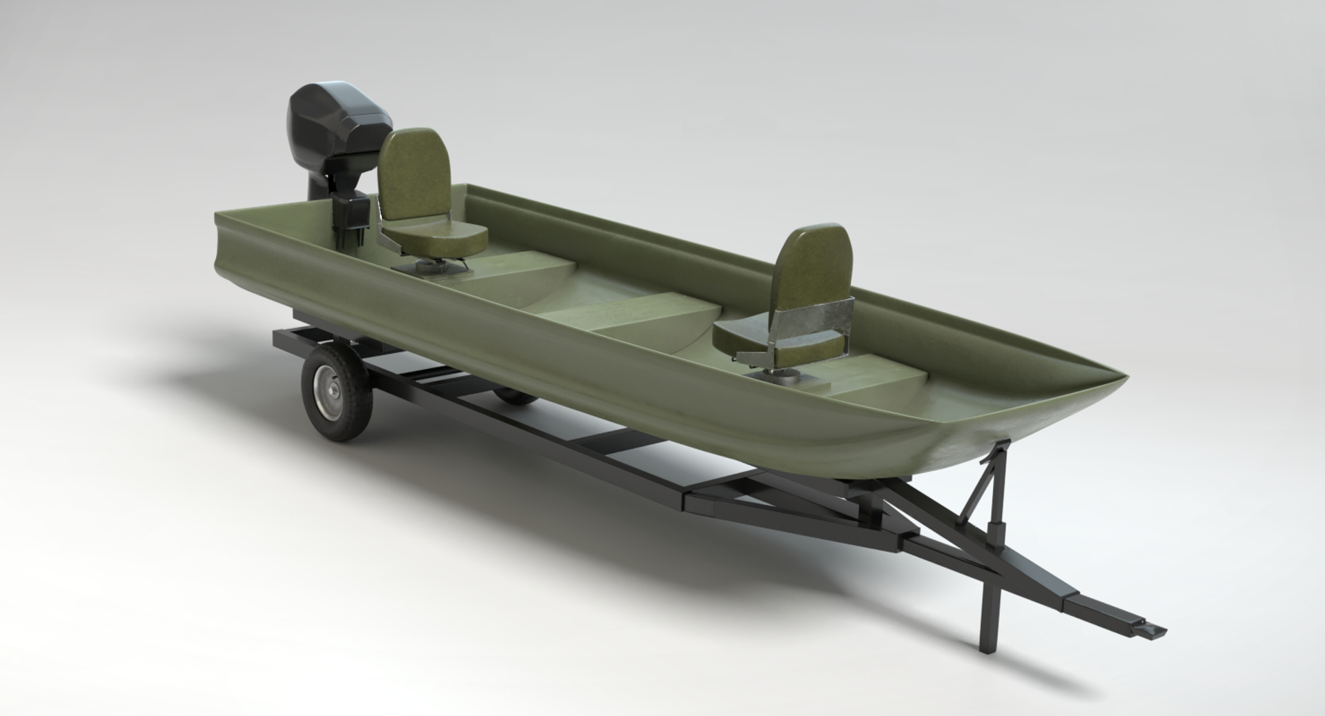 3D Jon Boat Model - TurboSquid 1233403