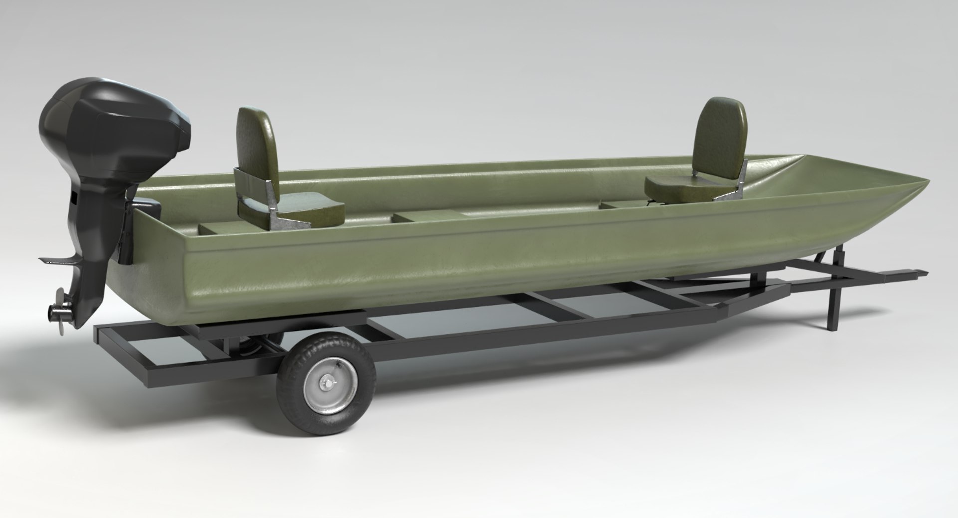 3D Jon Boat Model - TurboSquid 1233403