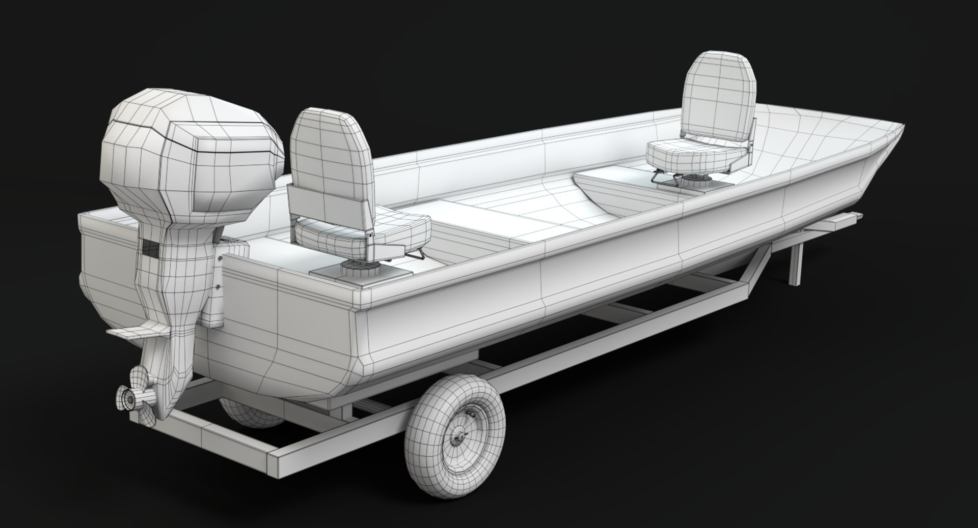 3D Jon Boat Model - TurboSquid 1233403