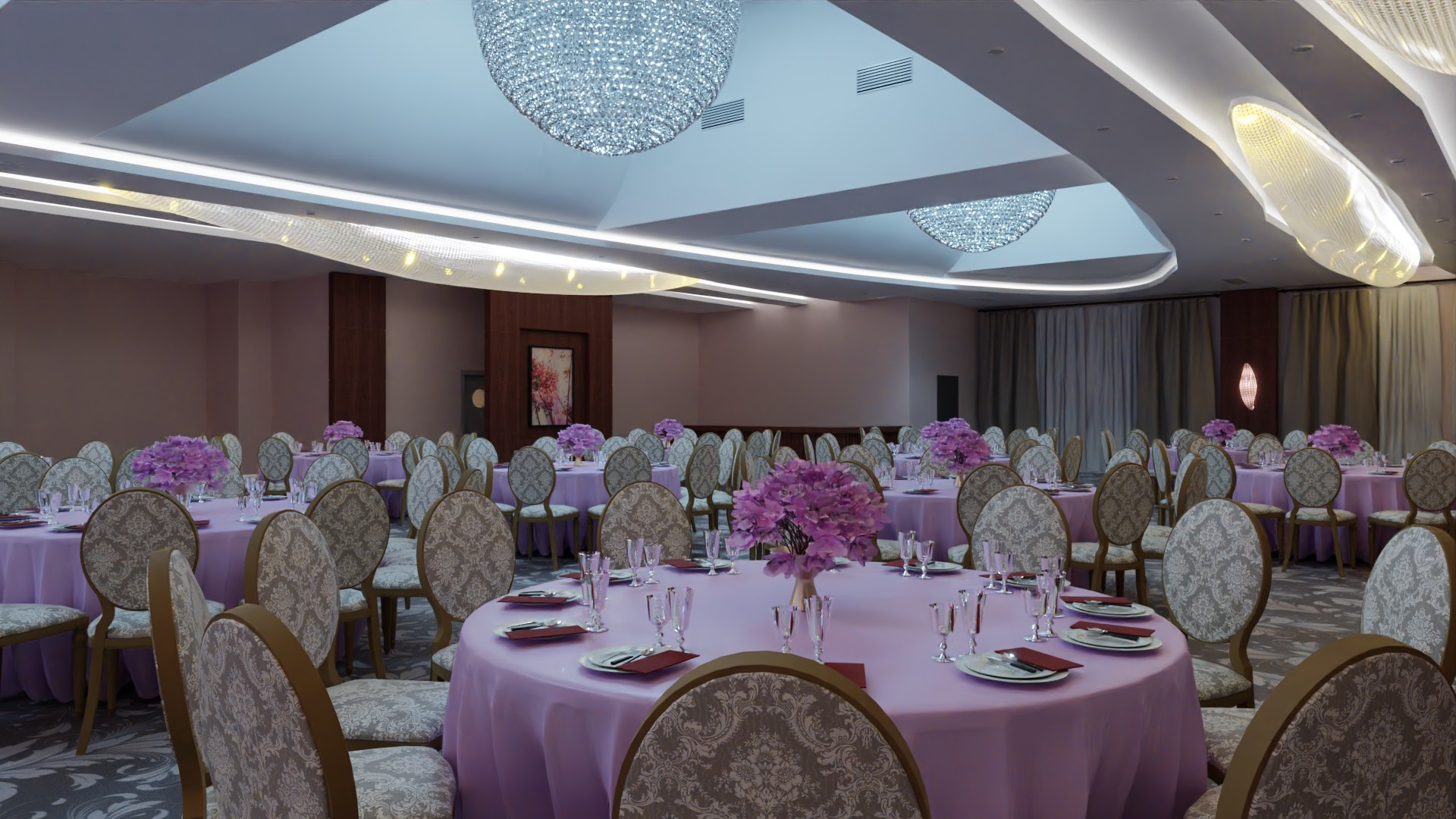 3D Banquet Hall - TurboSquid 2050304