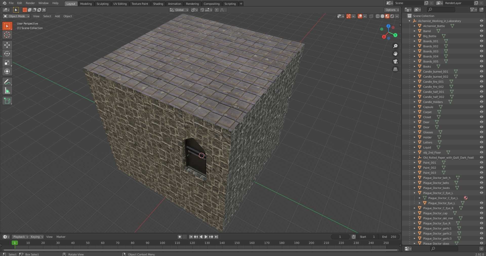 3D Alchemist Working In Laboratory Model - TurboSquid 2286898