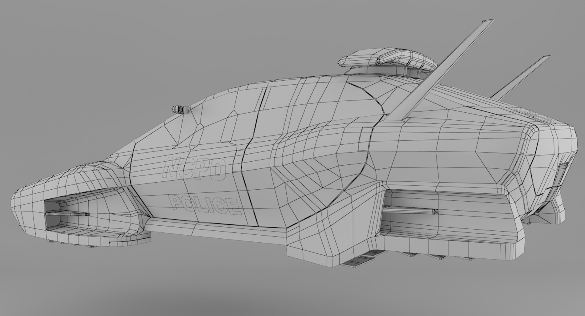 Flying Police Car Model - TurboSquid 1330472