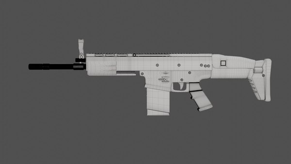 Scar - Assault Rifle 3D model - TurboSquid 1761165