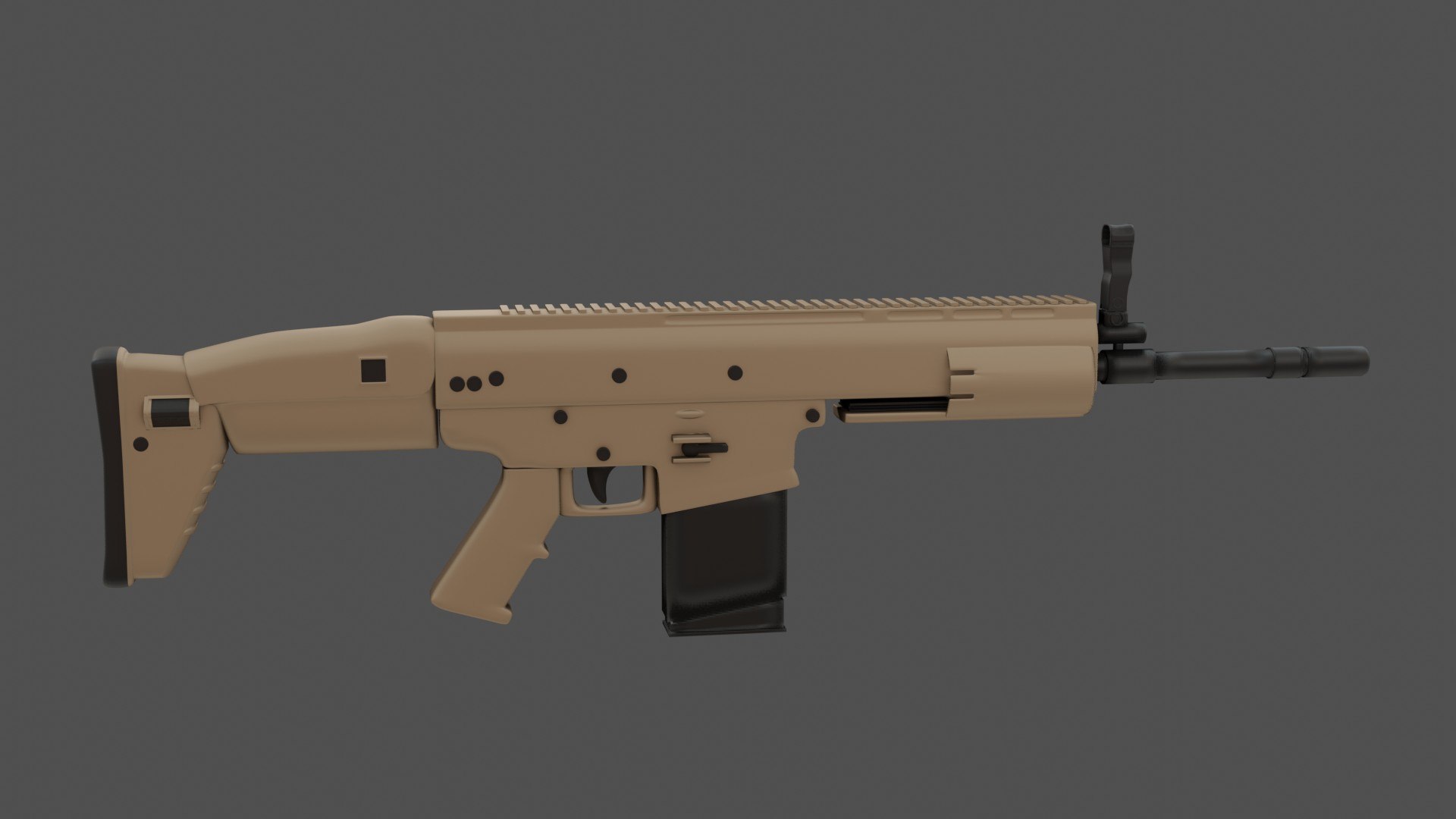Scar - Assault Rifle 3D model - TurboSquid 1761165