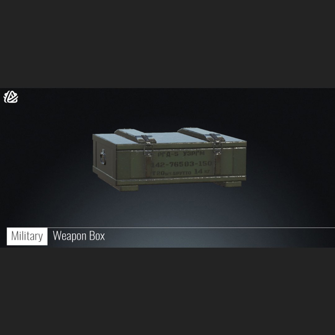 3D модель Weapon Army Box with ammunition - TurboSquid 1984463