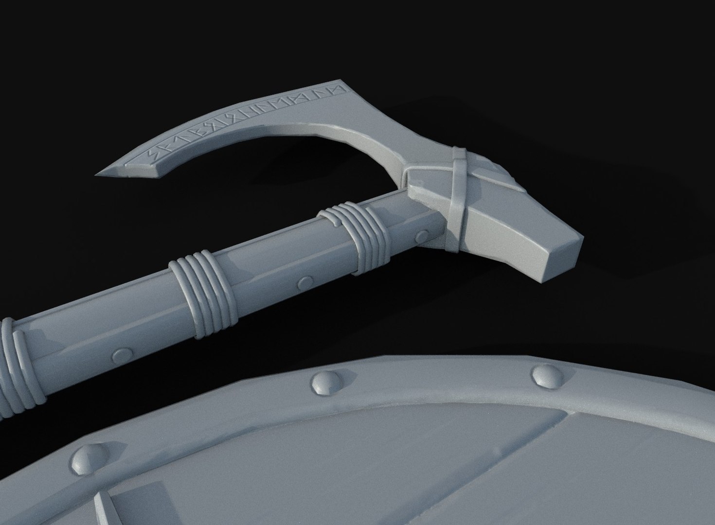 Axe Shield 3D Model - TurboSquid 1679270