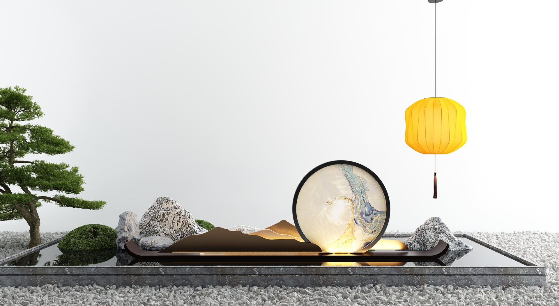 New Chinese style garden landscape sketch model3D模型 - TurboSquid 2057459