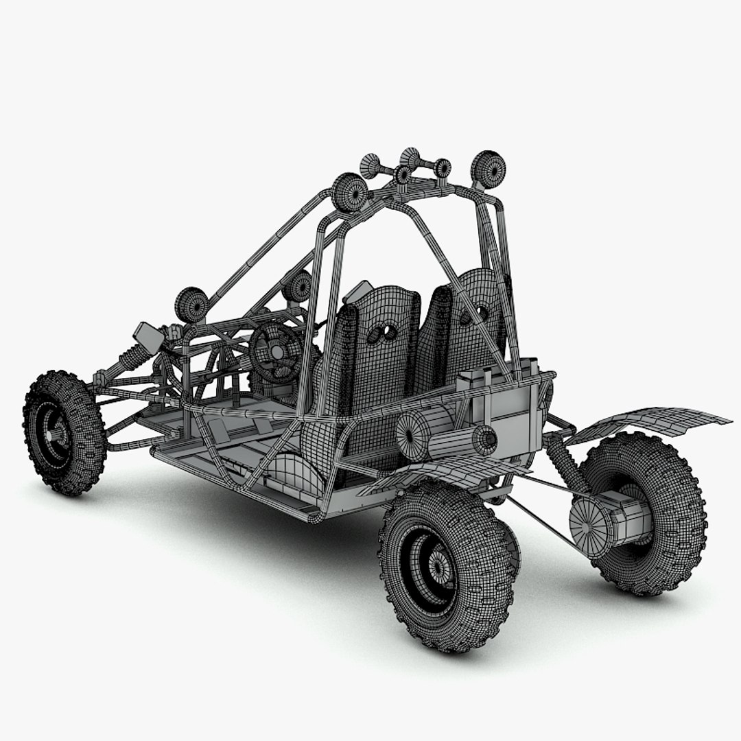 Desert Buggy Kart 3d Model