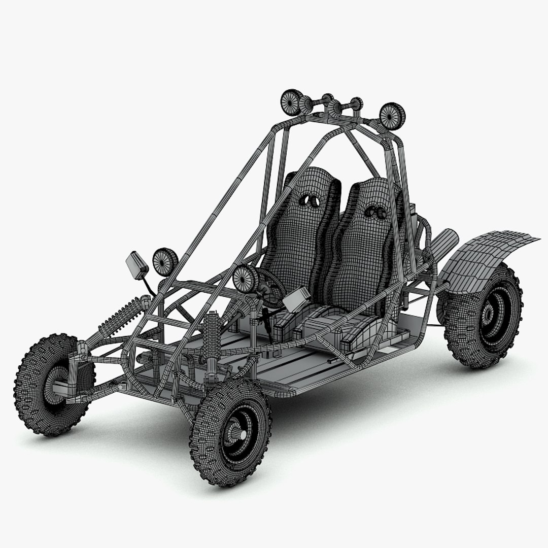 Desert Buggy Kart 3d Model