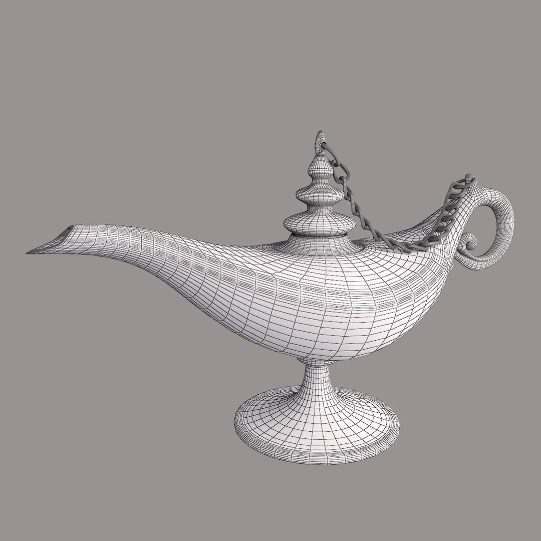 3d Model Alladin Magic Lamp