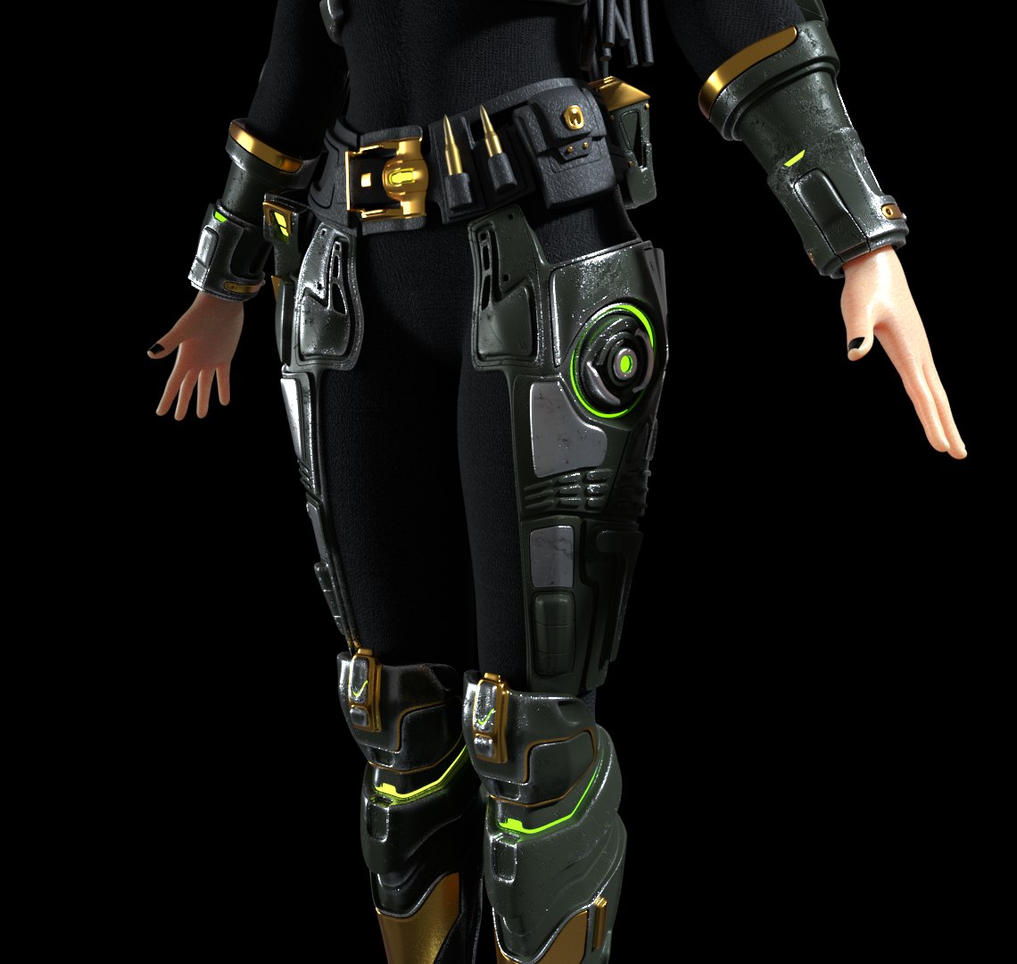 Android Girl Character 3D Model - TurboSquid 1596676